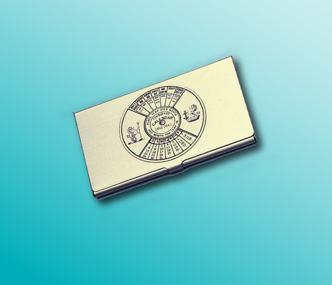 50 YEARS CALENDAR BUSINESS CARD BOX - Zeppelin
